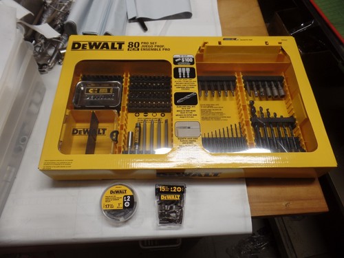 DEWALT DW2587 Drill Driver Set 80-piece Bits Nutsetters Tools for sale ...