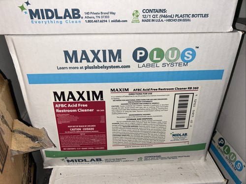 Maxim AFBC Acid Free Restroom Cleaner (12/1 Quarts CDC N-List) RTU PACK ...