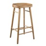 Set of Two Oak Wooden Bar Stools | eBay