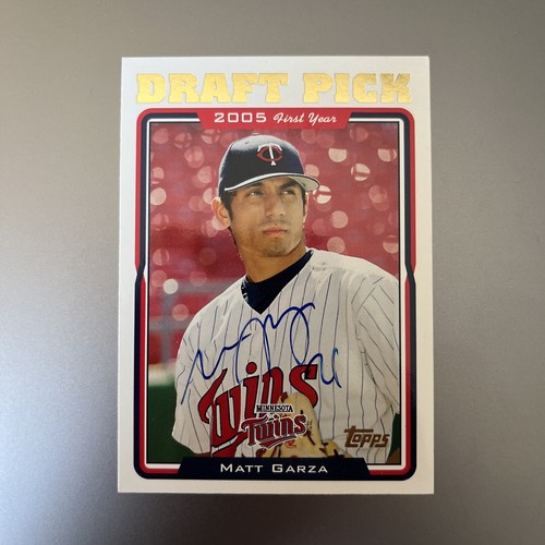 MATT GARZA 2005 TOPPS ROOKIE RC AUTOGRAPHED SIGNED AUTO BASEBALL CARD ...
