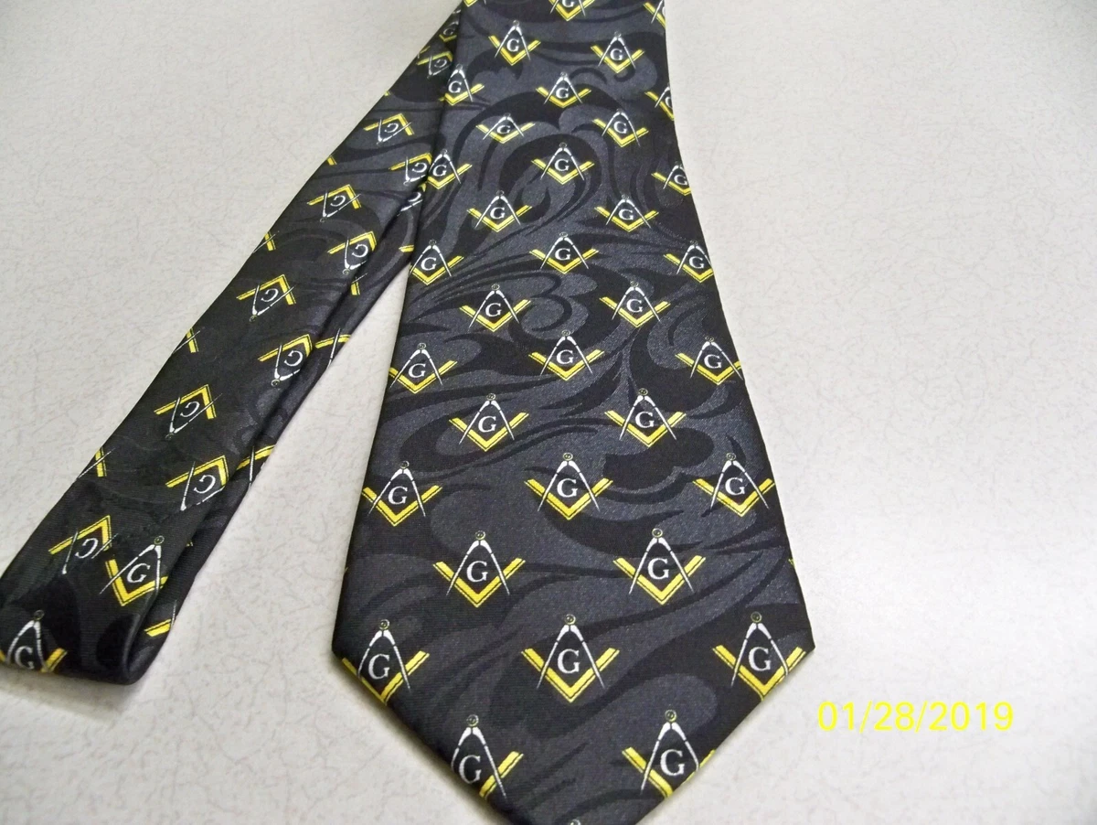 Masonic Ties For Men Steven Harris Freemason Tie - Black Striped ...