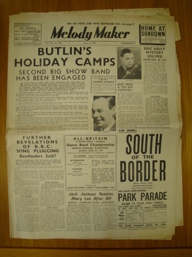 MELODY MAKER 1939 JUN 3 BILLY THORBURN ERIC SIDAY JAZZ | eBay