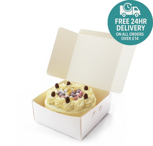 WHITE CARDBOARD CAKE BOXES – FOLD FLAT - VARIOUS SIZES | 5”, 6”, 7”, 8 ...