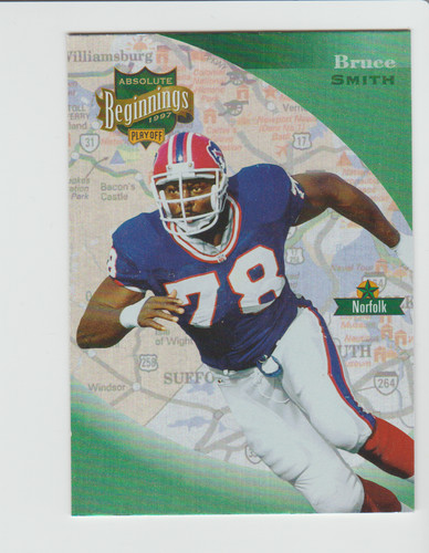 1997 Playoff Absolute Beginnings #78 Bruce Smith card, Buffalo Bills ...