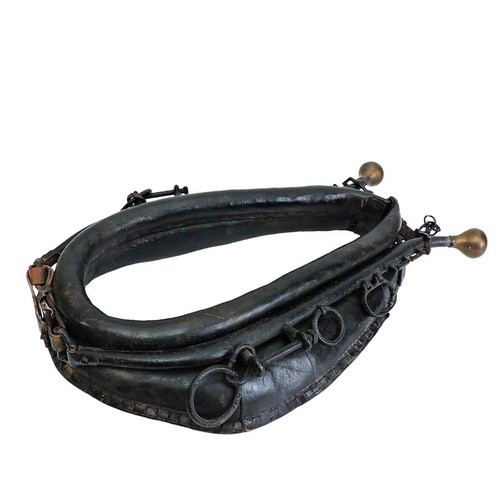 Leather Horse Ox Mule Collar Yoke w/ Cast Iron Hames Vintage | eBay