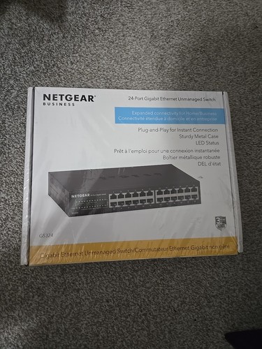 NETGEAR GS324-200NAS 24-Port Gigabit Ethernet Unmanaged Switch - Black ...
