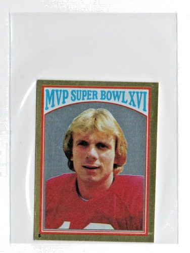 1982 Topps MVP Superbowl Joe Montana Sticker #5 SAN FRANCISCO 49ERS | eBay