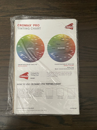 Axalta Coating Systems Cromax Pro Tinting Chip Chart Color Mix Wall ...