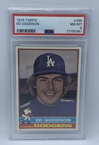 1976 Topps Baseball Ed Goodson Dodgers #386 PSA 8 NM-MT | eBay