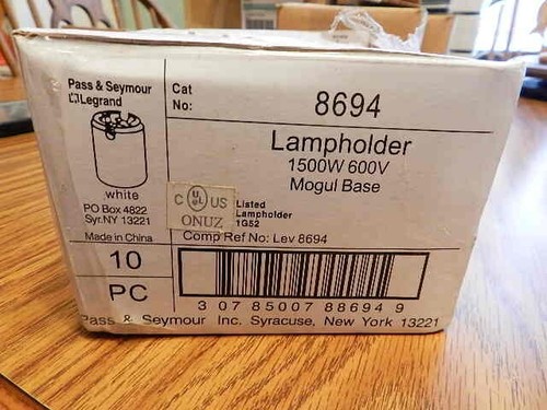 new lot of 10PASS & SEYMOUR 8694 LAMPHOLDER 1500w 600 mogul socket | eBay