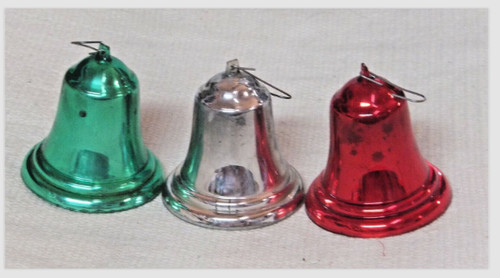 Vintage Christmas Plastic BELLS set of 3, Sold Colors, Christmas ...