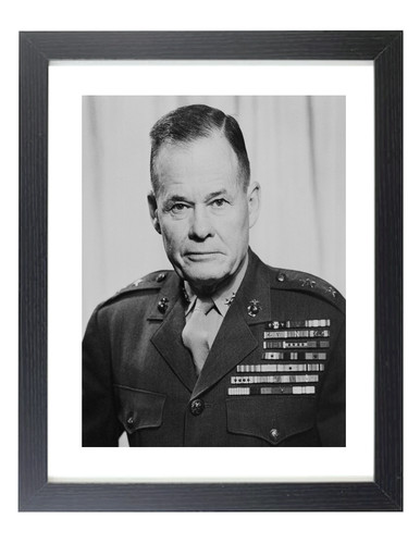General CHESTY PULLER WWII US Marine Korean War Matted & Framed Picture ...