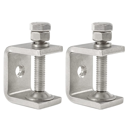 2 Pcs Heavy Duty Stainless Steel C-Clamps Woodworking Tiger Clamp Wide ...
