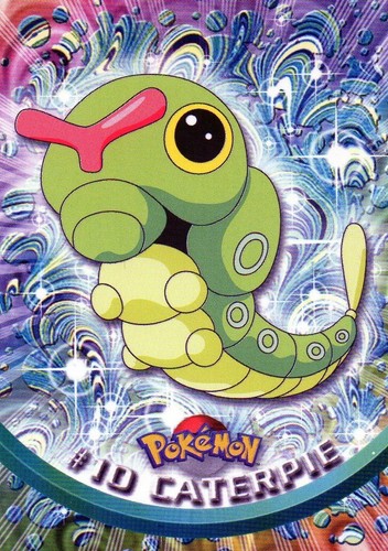 Pokémon #10 Caterpie Card Black Logo 2000 Topps TV Animation Edition | eBay