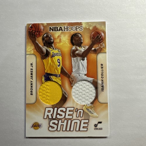 🏀2024-25 NBA Hoops Bronny James Jr. Isaiah Collier Rise ‘n Shine Dual ...
