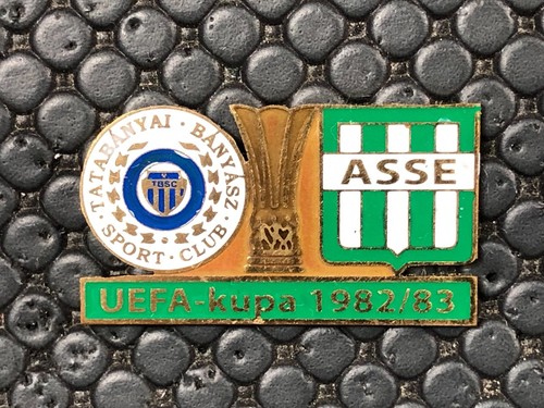 PINS BADGE FOOTBALL SOCCER ASSE SAINT ETIENNE VS TATABANYAI BANYASZ ...