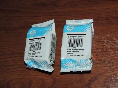 Genuine HP 67 Black 3YM38A + Color 3YM51A Cartridges ⚠️FOR INITIAL ...