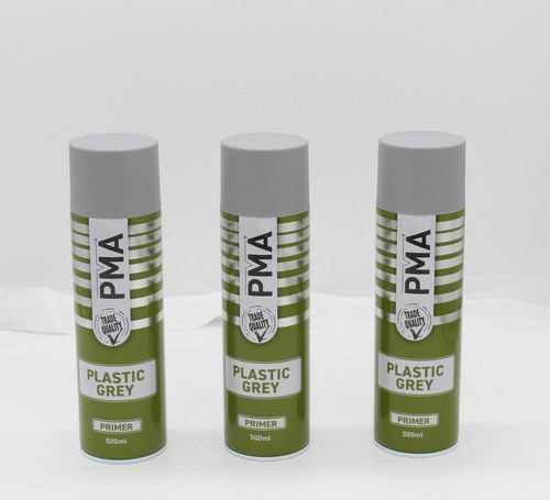 PMA 500ml Grey Plastic Primer Aerosol Spray Paint 3 Different Pack ...