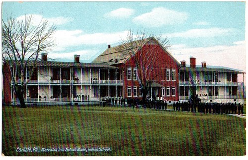 Carlisle, PA Pennsylvania 1910 Postcard, Students Marching into Indian ...