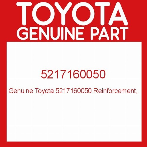 Genuine Toyota 5217160050 Reinforcement Rear Bumper No.1 52171-60050 ...