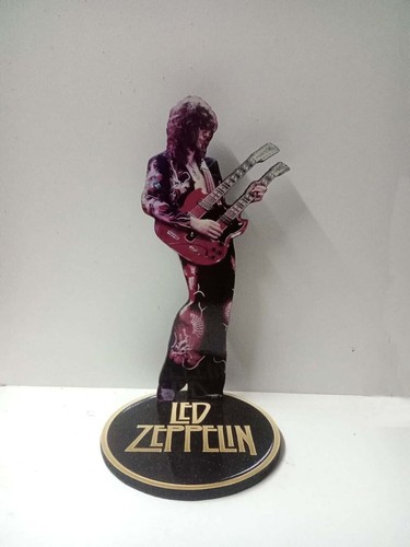 JIMMY PAGE - LED ZEPPELIN - WOOD FIGURE 20 cm fibreboard viniyl/plot ...