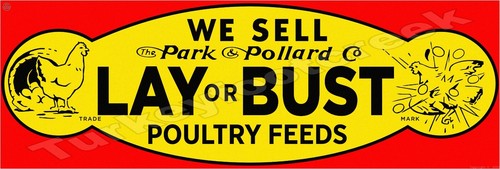 "We Sell" The Park & Pollard Co. Poultry Seeds Metal Sign 2 Sizes to ...
