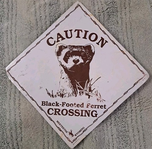 Tin Sign Caution Black-Footed Ferret Crossing Metal Tin Signs | eBay