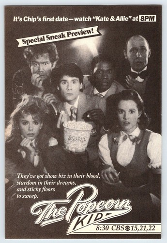 1987 THE POPCORN KID 5"X7.5" AD CBS Television 1980's TV18 | eBay