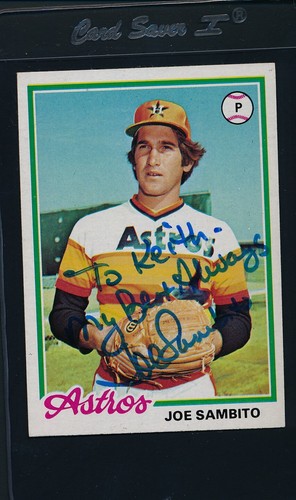 1978 Topps #498 Joe Sambito Astros Signed Auto *7662 | eBay