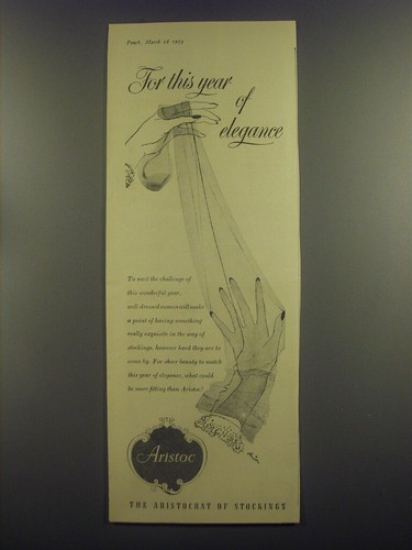 1953 Aristoc Stockings Ad - For this year of elegance | eBay