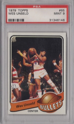 Wes Unseld 1979 Topps PSA 9 Mint Graded Card Washington Bullets HOF #65 ...