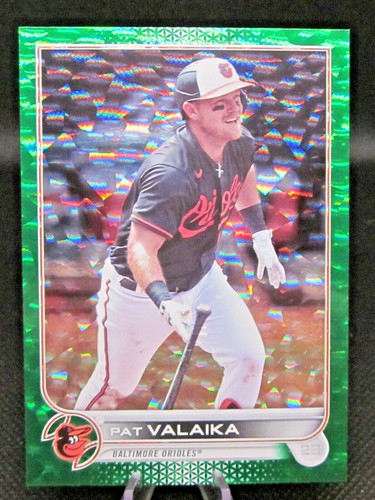 2022 TOPPS SERIES 2 #575 PAT VALAIKA GREEN ICE FOILBOARD 161/499 BALT ...