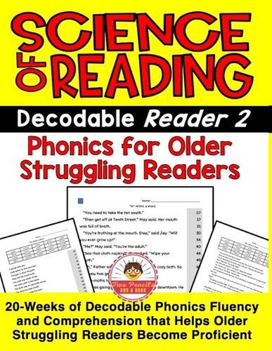Science of Reading Decodable Reader 2 Phonics for Older Struggling ...