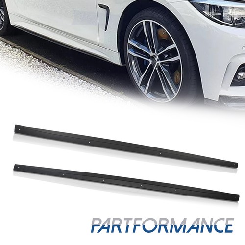 For 2014-20 BMW F32 F33 F36 4 Series M Sport Black Side Skirt Extension ...
