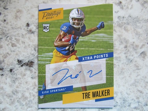 San Jose St. Spartans Tre Walker Signed Autographed 2021 Prestige ...