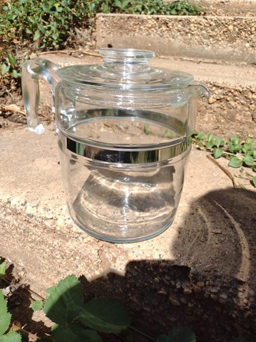 Pyrex FLAMEWARE Glass Stovetop 9 Cup PERCOLATOR COFFEE POT 7759-B | eBay