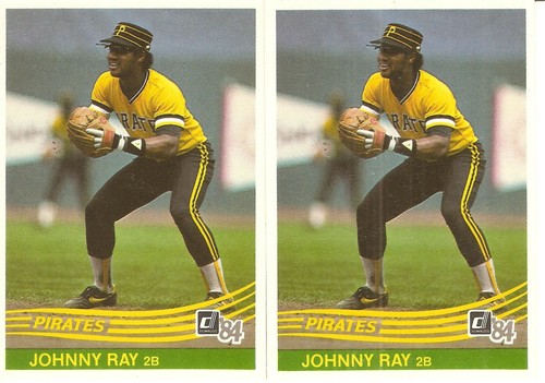 2 CARD 1984 DONRUSS JOHNNY RAY BASEBALL CARD LOT #308 | eBay