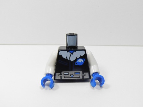LEGO Black Printed Space Torso w/ White Sleeves Blue Hands Minifig B3 ...
