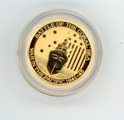 2014 P Australia $15 1/10oz .9999 Gold Battle of the Coral Sea Coin in ...