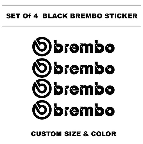 Brembo Logo Decal sticker vinyl caliper brake custom size - BLACK Color ...
