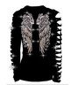 Bling Bling Angel Wings RHINESTONES Shirt Ripped Slit Cut Out Wings ...