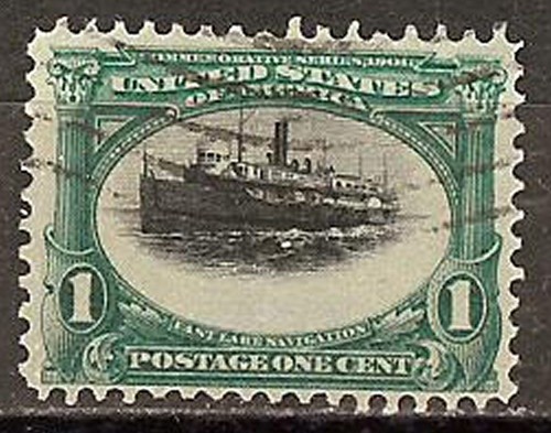 294 - HIGH TIDE / SHIP - VIGNETTE SHIFT - SCARCE Postally USED - NICE ...