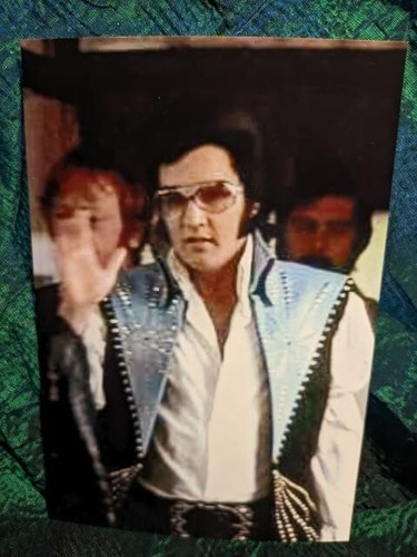 ELVIS IN BLUE VEST 4 X 6 INCHES | eBay