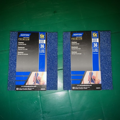 Norton contour sanding sponge lot of 2 packs course stripping 4 pads | eBay