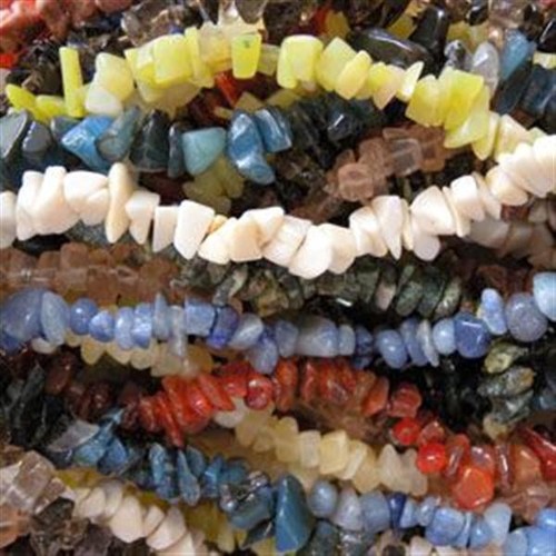 Mixed Stone & Glass Chip Beads 32" - 34" Chips (10 Random Strands) | eBay