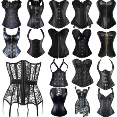 Satin Plus Basques & Corsets for Women with Suspenders for sale | eBay UK