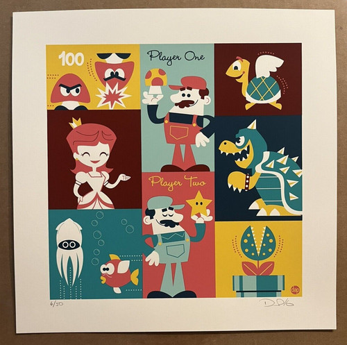 Thank You Mario! Dave Perillo Art Print Poster Super Bros Bowser Peach ...