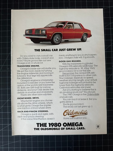Vintage 1980 Oldsmobile Omega Print Ad | eBay
