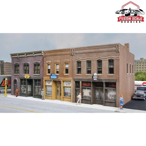 Walthers Cornerstone HO Scale Merchant's Row IV Kit 105/8 x 611/32 x 43 ...