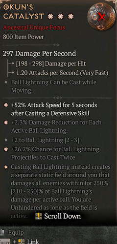 D4 Diablo 4 S10 3GA Okun's catalyst special affix max roll 250% | eBay
